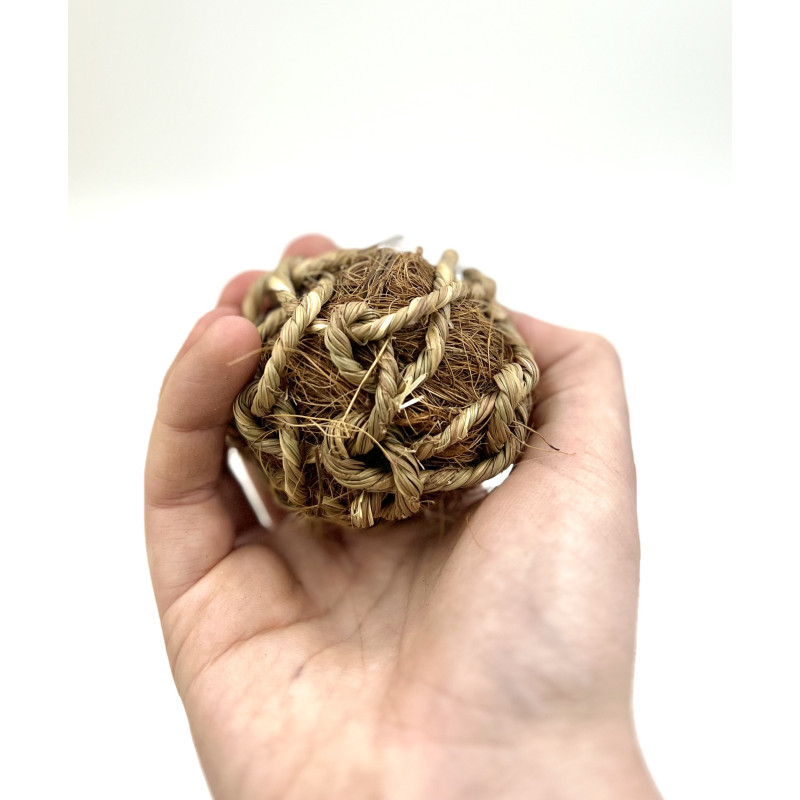 Coco Coir Ball Chew Toy for Small Pets | Natural Enrichment Toy